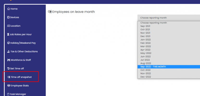 Vacation and sick days overview – Employee Attendance Tracking