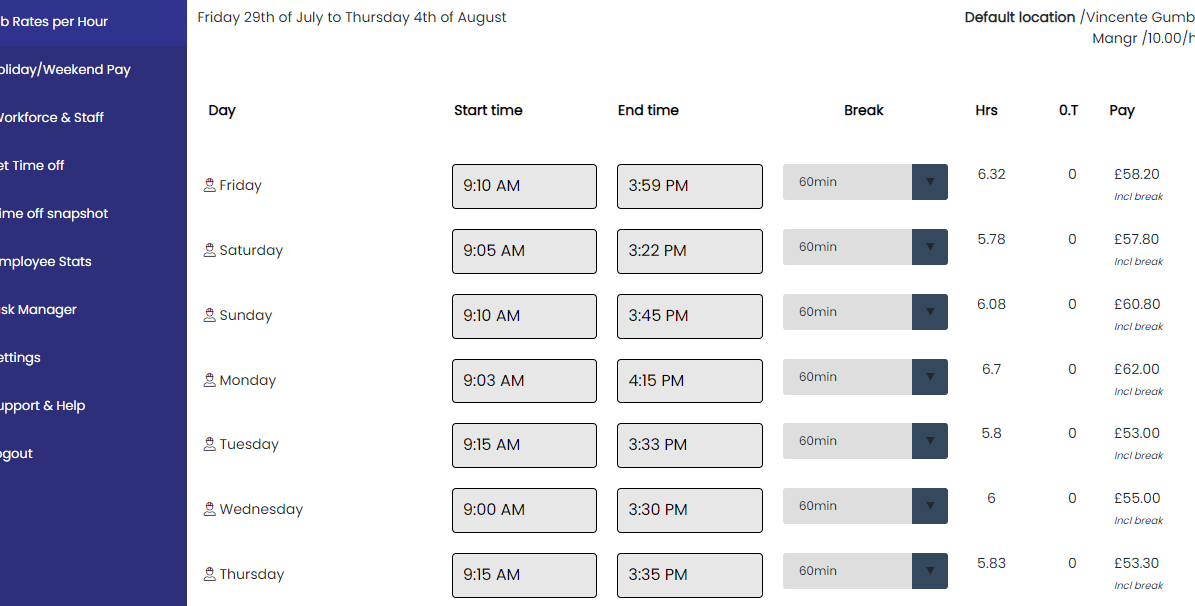 Manual Timesheets – Employee Attendance Tracking