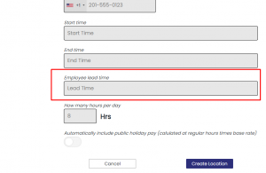 How to select clockin lead-times – Employee Attendance Tracking